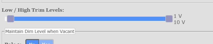 How to change the low/high trim settings in SensorView