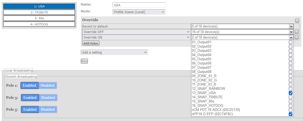 Npwdmx Snapshot Scene Onoffdimming Control With An Npodma 2s4s Dx Switch 