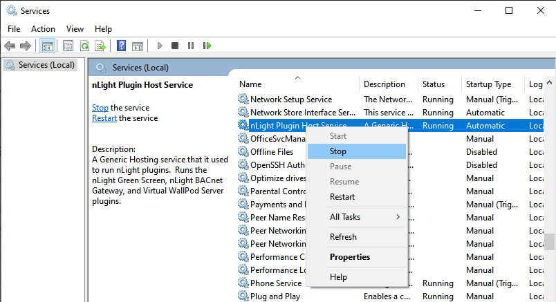 SensorView Uninstall Process