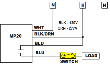 how to wire with a toggle switch with a MP20