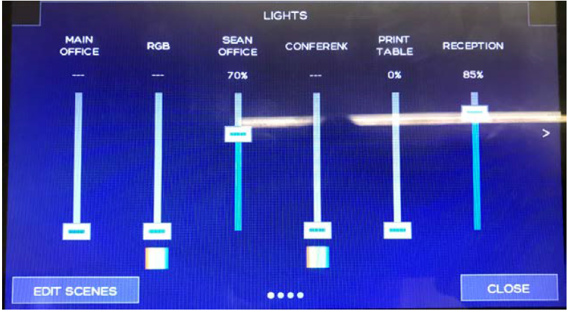 How do I create a scene on the Fresco Controller?