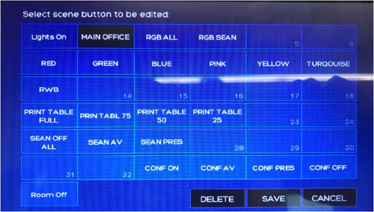 How do I create a scene on the Fresco Controller?