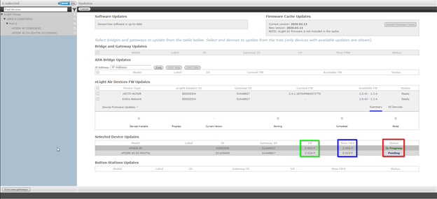Updating Firmware through SensorView