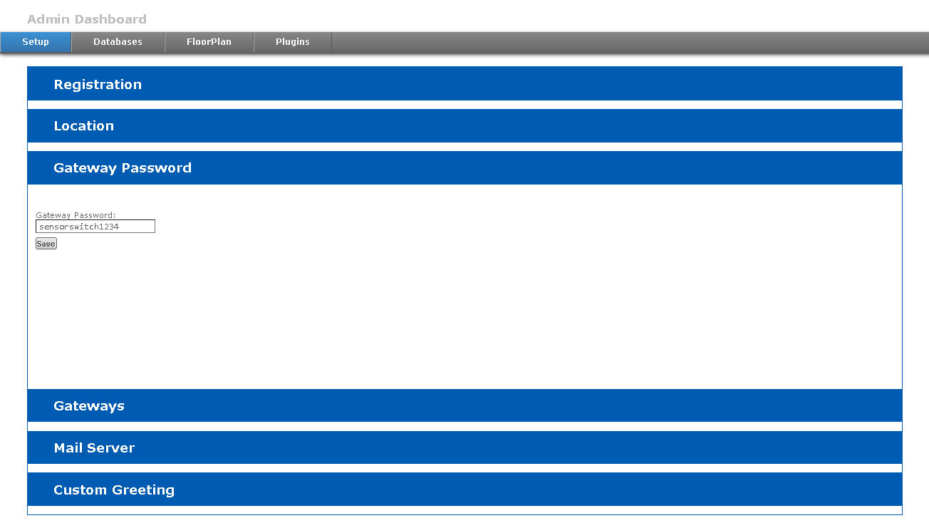 SensorView Password Reset Process and User Creation