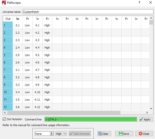 How to create a custom output universe in Pathscape