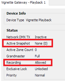 How to record a Vignette snapshot
