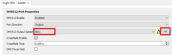 How to adjust DMX refresh rate on Ethernet Gateway output port
