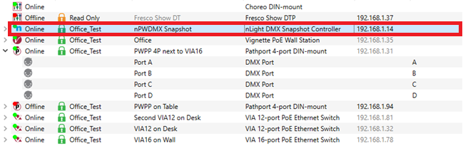 Using the nLight Snapshot to start a Timeline on a Pharos LPC
